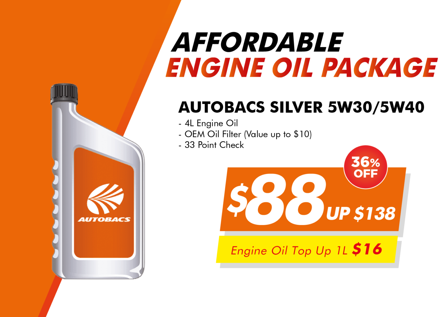 Car Servicing & Engine Oil Promotion Package Singapore